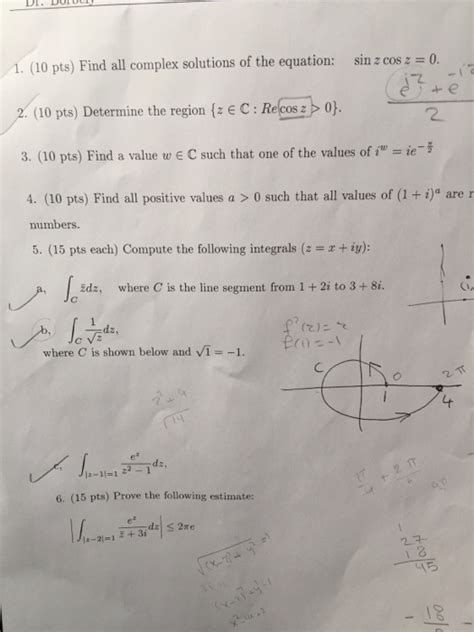 Solved Find All Complex Solutions Of The Equation Sinz Cosz Chegg