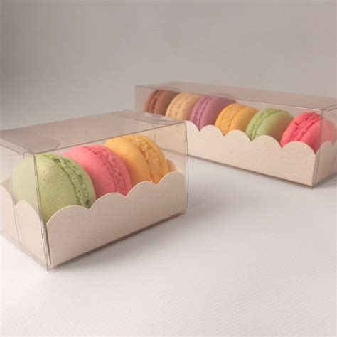 Macaron Boxes And Packaging — Clear Macaron Boxes Pack Of 10 Macaroon Box Macaron Boxes