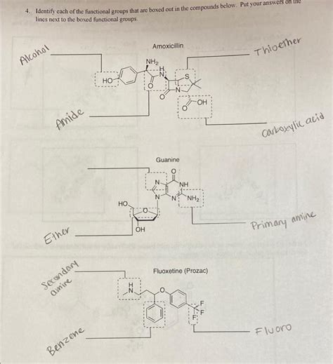 Solved 4 Identify Each Of The Functional Groups That Are