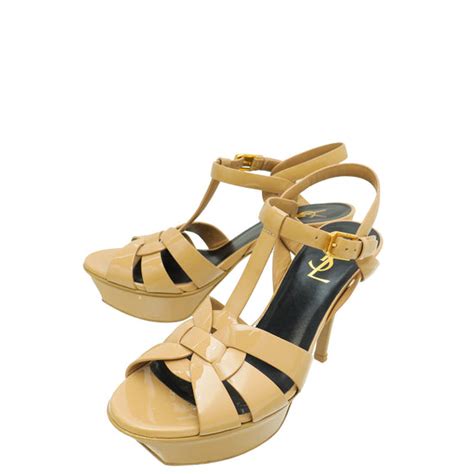 Ysl Nude Tribute Sandal 35 The Closet