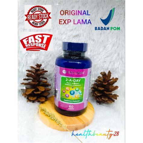 Jual Wellness Multivitamin Mineral 2 A Day Isi 60 Tablet Daya Tahan