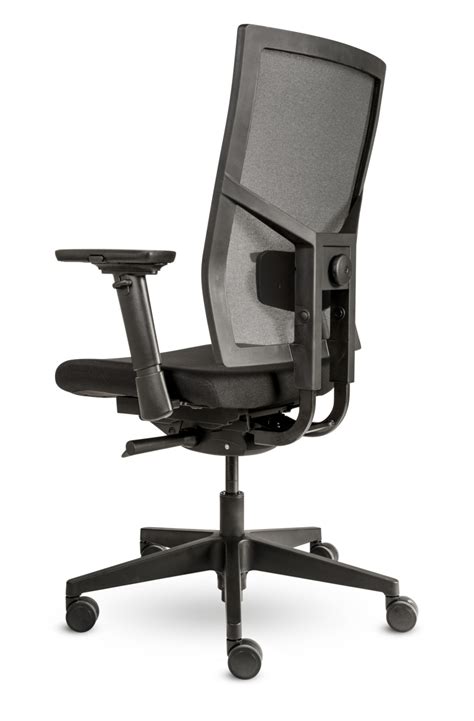 787edms Bureaustoel Edition Zwart Stof Zwart Mesh Van Dorp