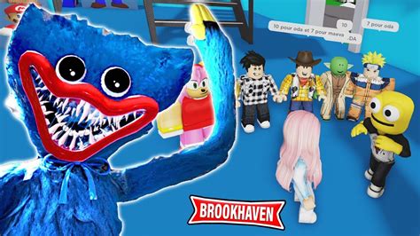La FÊte De Huggy Wuggy Dans Sa Maison Brookhaven Rp Roblox Youtube