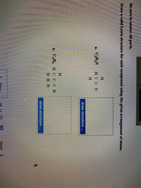 Solved Be Sure To Answer All Parts Draw A Valid Lewis Chegg