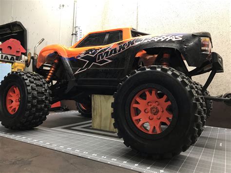 Rc Car In A Hunter Orange And Armor Black Finish Cerakote