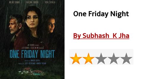 One Friday Night Manish Guptas Thriller Falls Short Of Breadth IWMBuzz