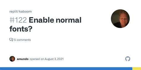 Enable Normal Fonts Issue 122 Replit Kaboom GitHub