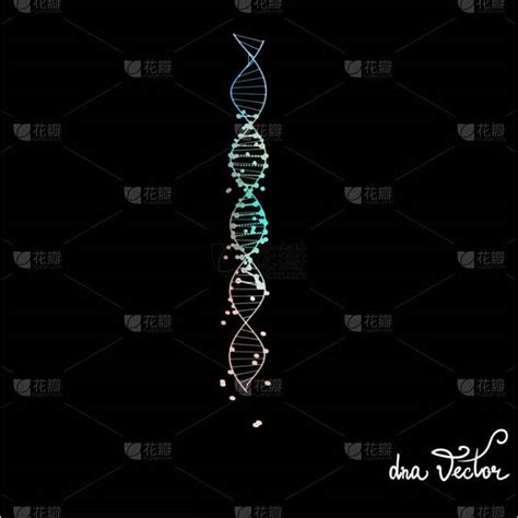 Dna分子示意图3d链渲染