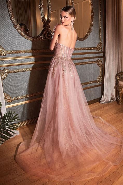 Emerald Cinderella Divine J858 Long Formal Glitter Overskirt Gown For