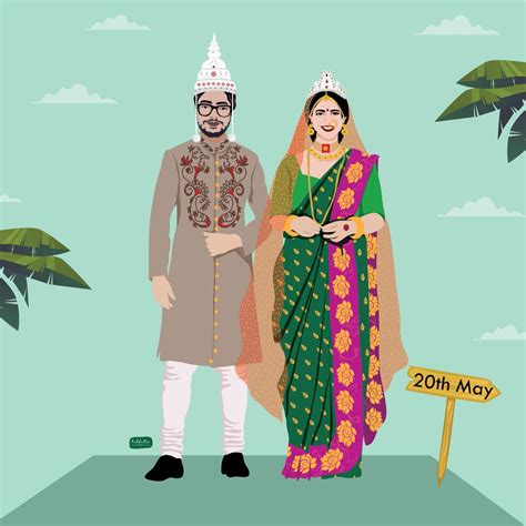 A Bengali Wedding Invite Bengali Wedding Indian Groom Couple
