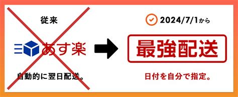 従来のあす楽と新仕様の最強配送との違い