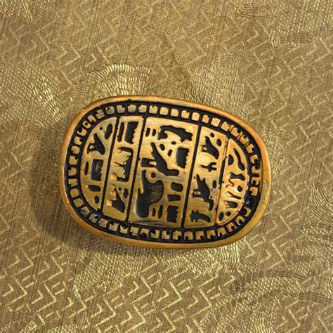 Ancient Egyptian Amulet Scarab Figurine Unique Ornamental Mini Scarab