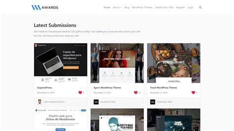 How To Submit Your Site For Free Visualmodo Awards Css Design Gallery