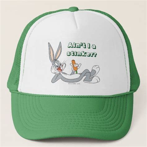 Bugs Bunny™ Lying Down Eating Carrot Trucker Hat Zazzle