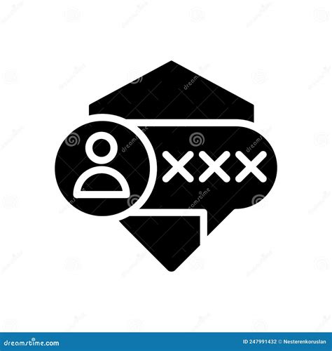 Encrypted Messaging Black Glyph Icon Stock Vector Illustration Of Internet Black 247991432