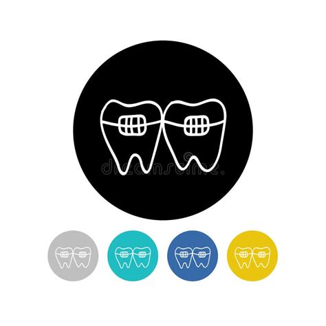 Dental Braces Doodle Icon Stock Illustration Illustration Of