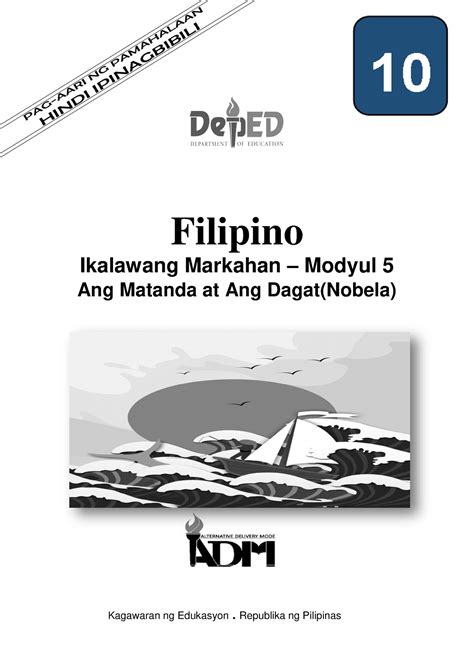 Fil10 Q2 Mod5 Nobela V3 Grade 10 Module Filipino Ikalawang Markahan