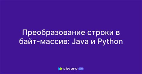 Преобразование строки в байт массив Java и Python