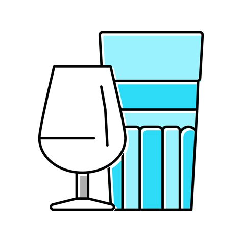 Ilustração Em Vetor ícone De Cor De Produção De Copo De Vidro 19524400