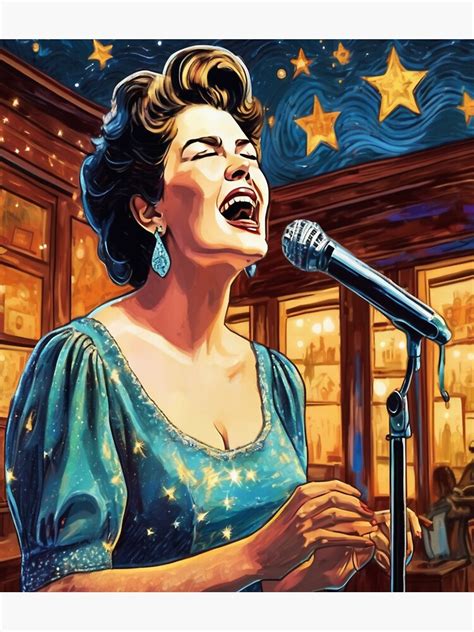 Passionate Melodies Patsy Clines Vintage Serenade Sticker For