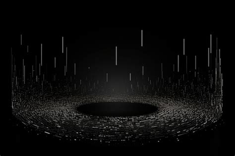 premium photo big data circular grayscale visualization