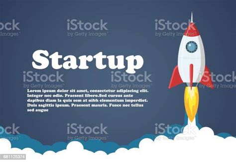 로켓 발사 그림입니다 비즈니스 또는 프로젝트 시작 배너 개념 평면 스타일 벡터 일러스트입니다 Ship Launch에 대한 스톡 벡터 아트 및 기타 이미지 Istock