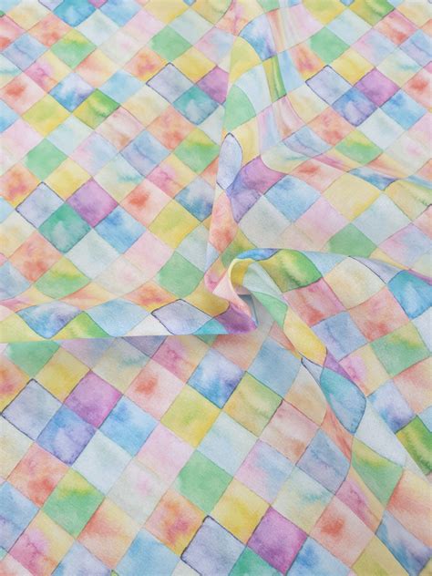 bumbac patratele multicolore BUMBAC Textile la metru Textilelametru Vânzare