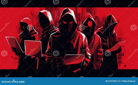 Illicit Hacker Cyber Crime Cyber Security Generative Ai Stock Illustration Illustration Of