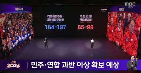 지상파 3사 출구조사 범진보 200석 예측