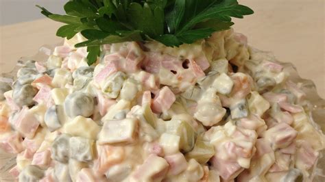 Салат "Оливье" (Вкусный Домашний Рецепт) Olivier Salad Recipe, English ...