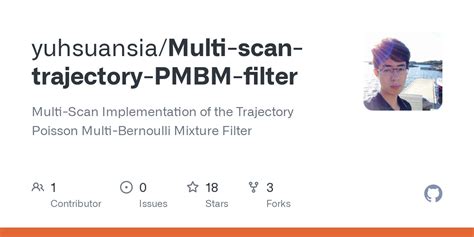 Github Yuhsuansia Multi Scan Trajectory Pmbm Filter Multi Scan Implementation Of The
