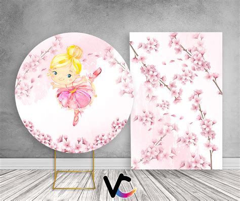 Painel De Festa Redondo 1 50x1 50 Vertical 1 50x2 20 Bailarina Cute