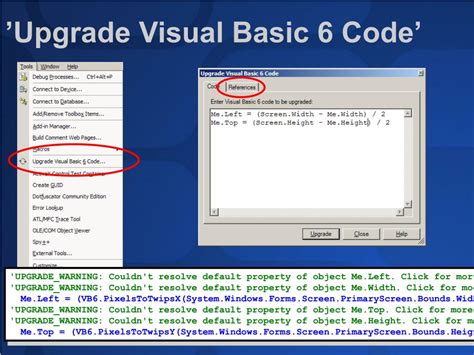 Ppt Dev230 Upgrading Vb 6 Applications To Visual Basic Net