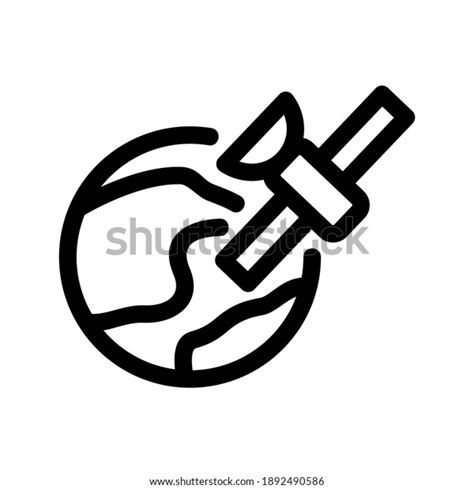 Surveying Satellit Icon Logo Isolated Sign Stock Vector Royalty Free
