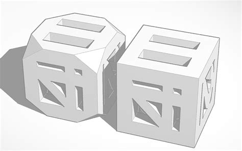 3d Design Square Hollow Die Tinkercad