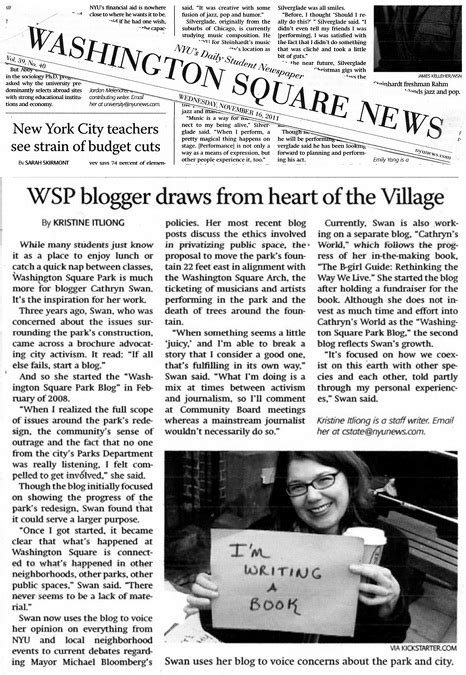 Interview With Washington Square News Washington Square Park Blog