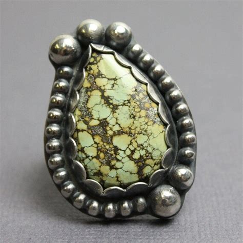 Peacock Turquoise And Sterling Silver Ring Turquoise Ring