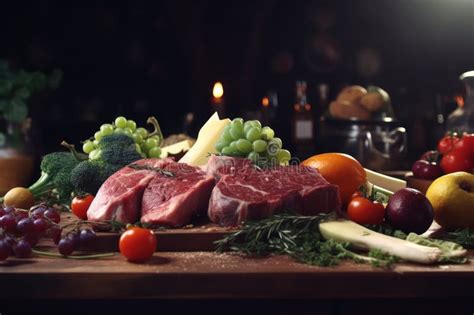 Assorted Food On Table Stock Image Image Of Presentation 369182347