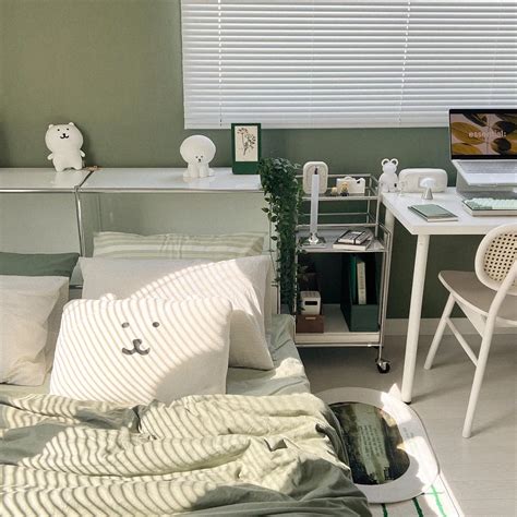 ห้องนอนโทนสีเขียวหม่น แต่ใจไม่หม่นนะ 🍏 แกลเลอรีที่โพสต์โดย I Am Wanan Lemon8