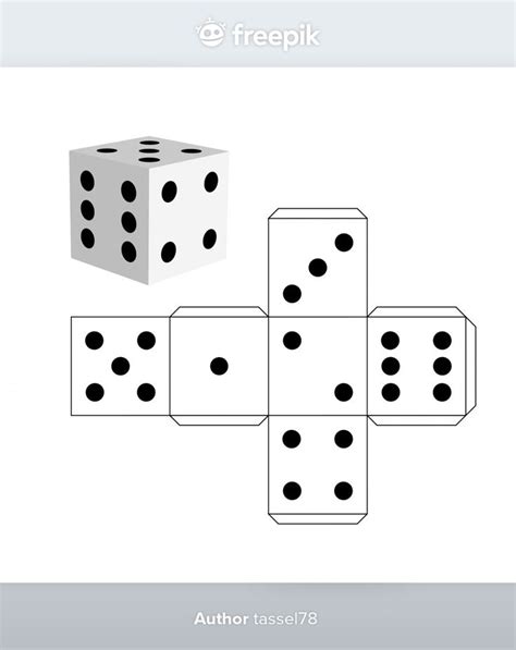 Plantilla De Dados Modelo De Un Cubo Blanco Vector Premium Freepik
