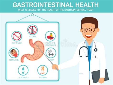 Gastro Intestinale Gezondheid Vector Vlakke Illustratie Vector