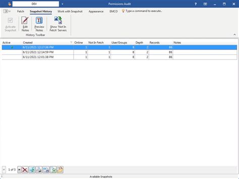 Screenshots Permissions Audit