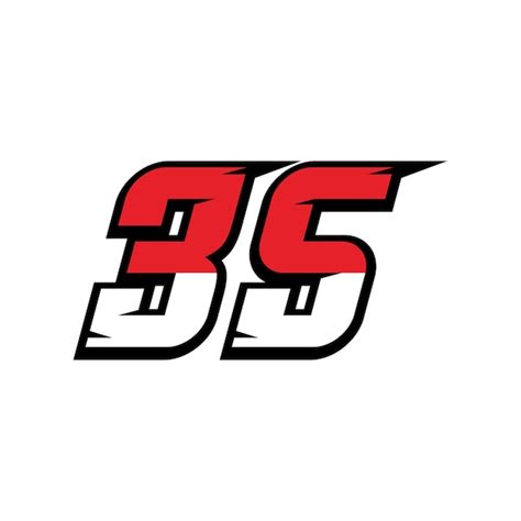 Premium Vector Racing Number 35