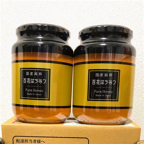 【国産蜂蜜】国産純粋百花はちみつ1000g × 2本の通販 By まめしばs Shop｜ラクマ