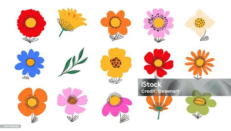 낙서 스타일의 손으로 그린 허브의 꽃 세트 화려한 꽃과 단풍 흰색 배경에 고립 된 분기의 귀여운 선 스케치 초대장 카드 포스터 휴일에 딱 맞는 자연 식물 컬렉션 0명에 대한