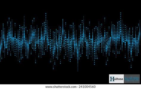 Halftone Sound Wave Pattern Modern Music Stock Vector Royalty Free 241004560