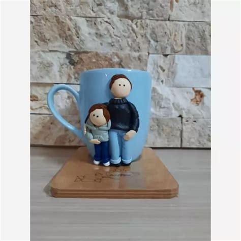 خرید و قیمت ماگ پدر و پسری از غرفه گالری خمیری صدف