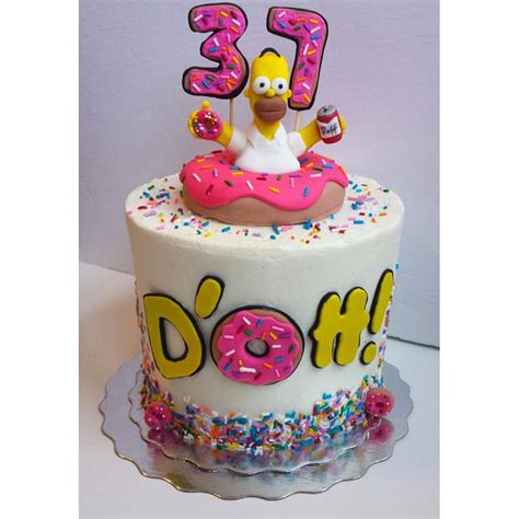 Homer Simpson Birthday Cake Decorated Cake By Jenn Cakesdecor