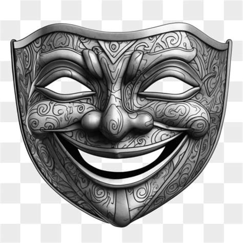 Descarga Máscara Teatral Con Cara Sonriente Sketches En Línea