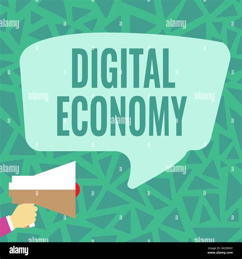 Handwriting Text Digital Economy Concept Meaning Worldwide Network Of Economic Activities And